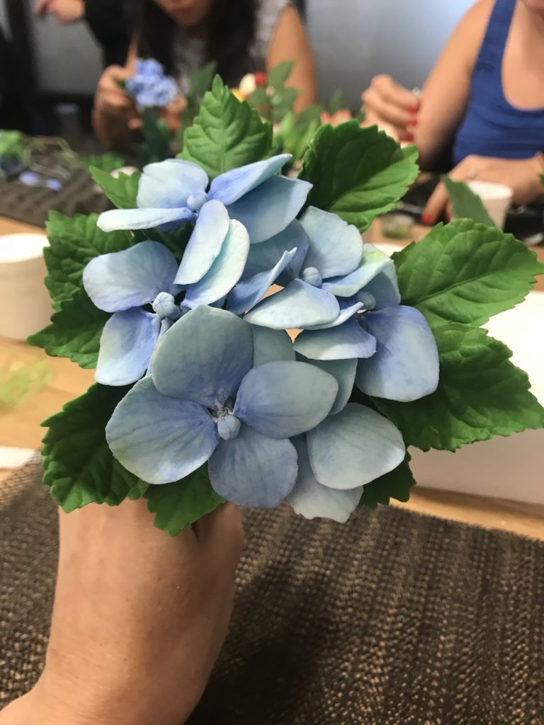 Sugar Hydrangea Class at Julia Fedorova Cakes • baste cut fold