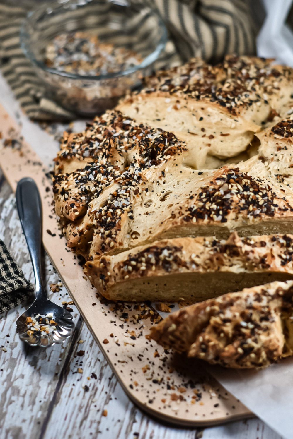 Everything Bagel Bread Recipe • baste cut fold