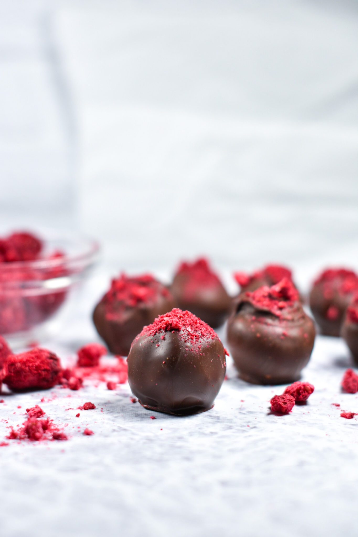 Chocolate Raspberry Truffle Recipe • baste cut fold