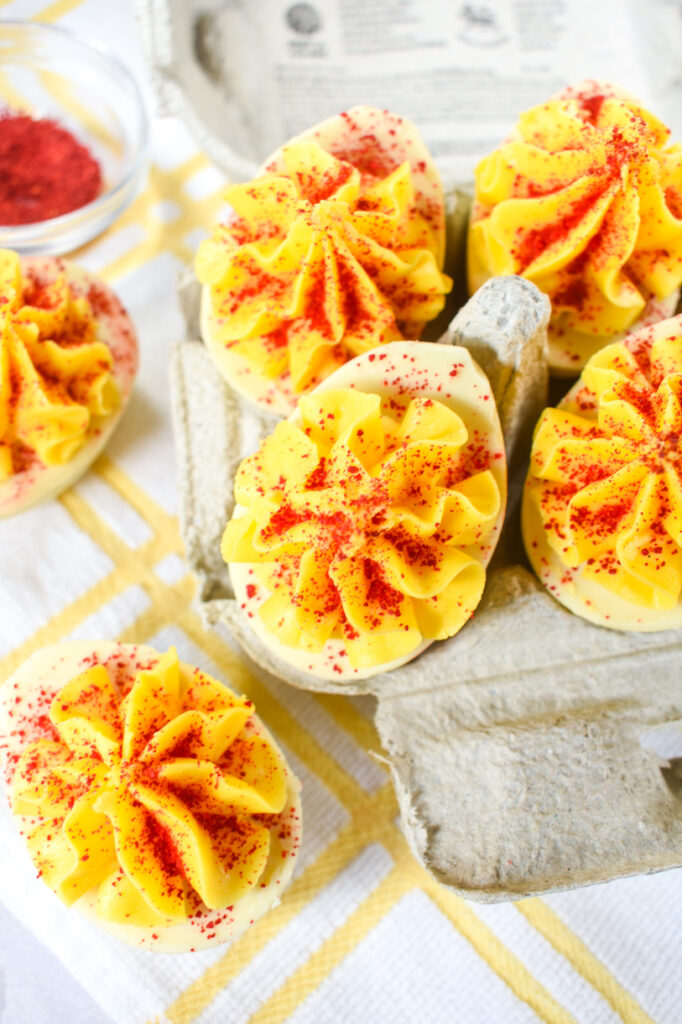 White Chocolate Deviled Eggs • baste cut fold