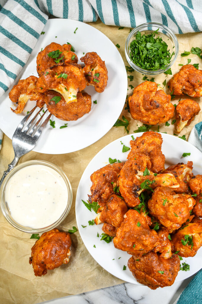 Buffalo Cauliflower Recipe • baste cut fold