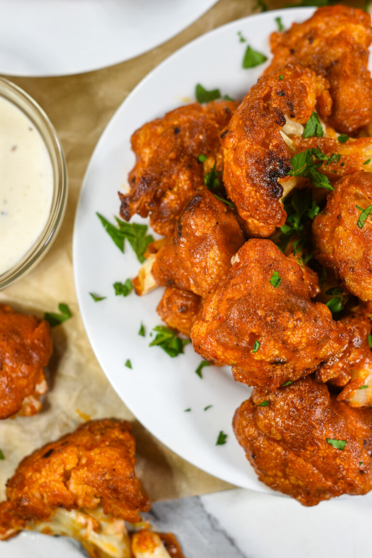 Buffalo Cauliflower Recipe • baste cut fold