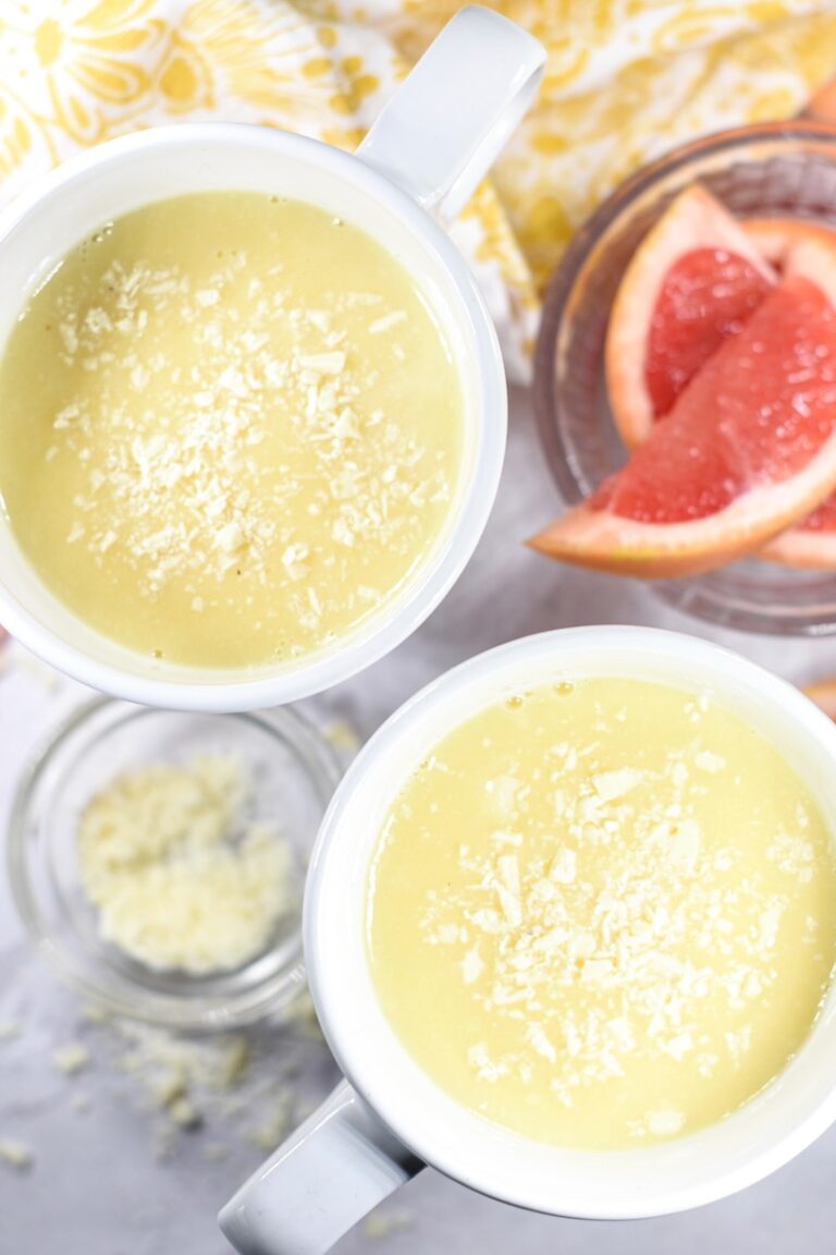 Grapefruit White Hot Chocolate Recipe • baste cut fold