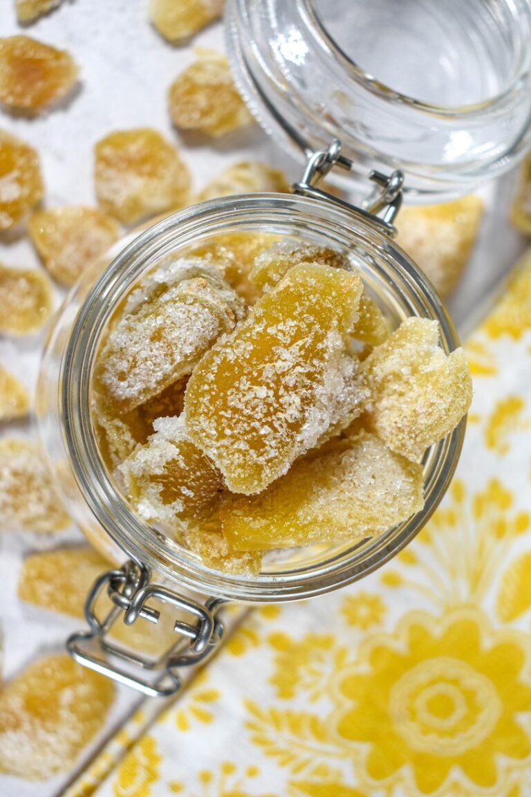 Candied Ginger Recipe • baste cut fold