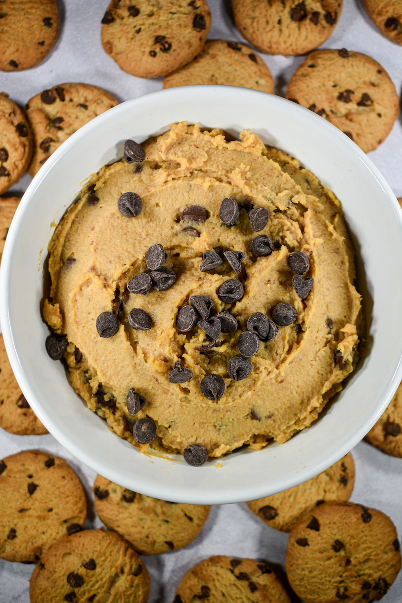 Cookie Dough Hummus (Dessert Hummus Recipe) • baste cut fold