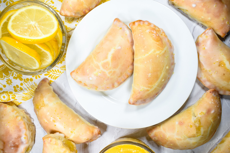 Mini Lemon Pies (Lemon Curd Hand Pies) • baste cut fold