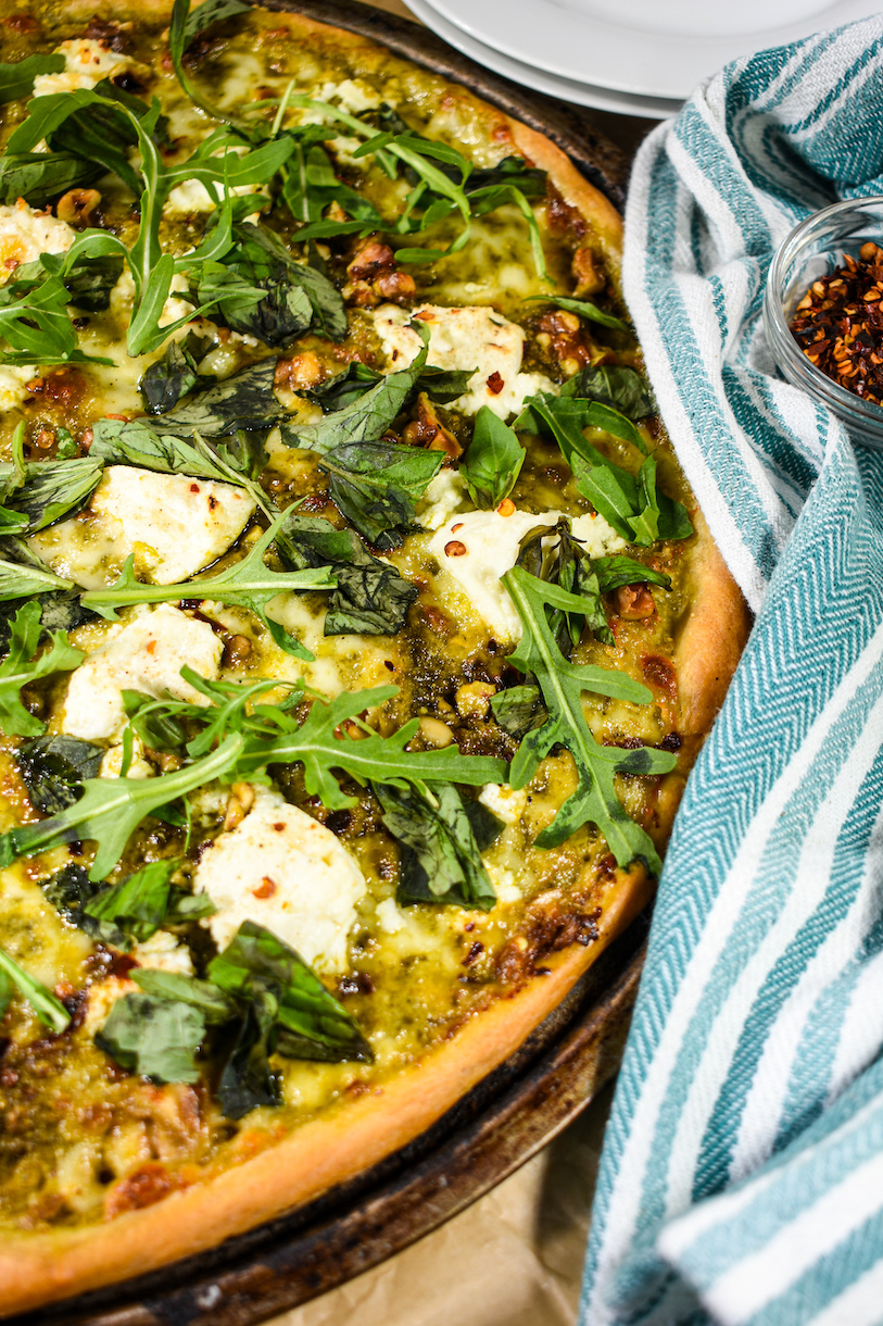 Pesto Pizza • baste cut fold