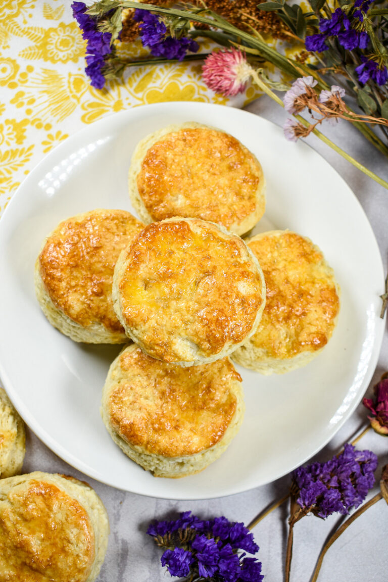 Scone Recipe (Classic British Scones) • baste cut fold