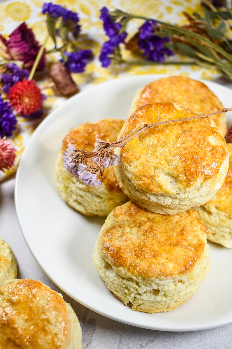 Scone Recipe (Classic British Scones) • baste cut fold