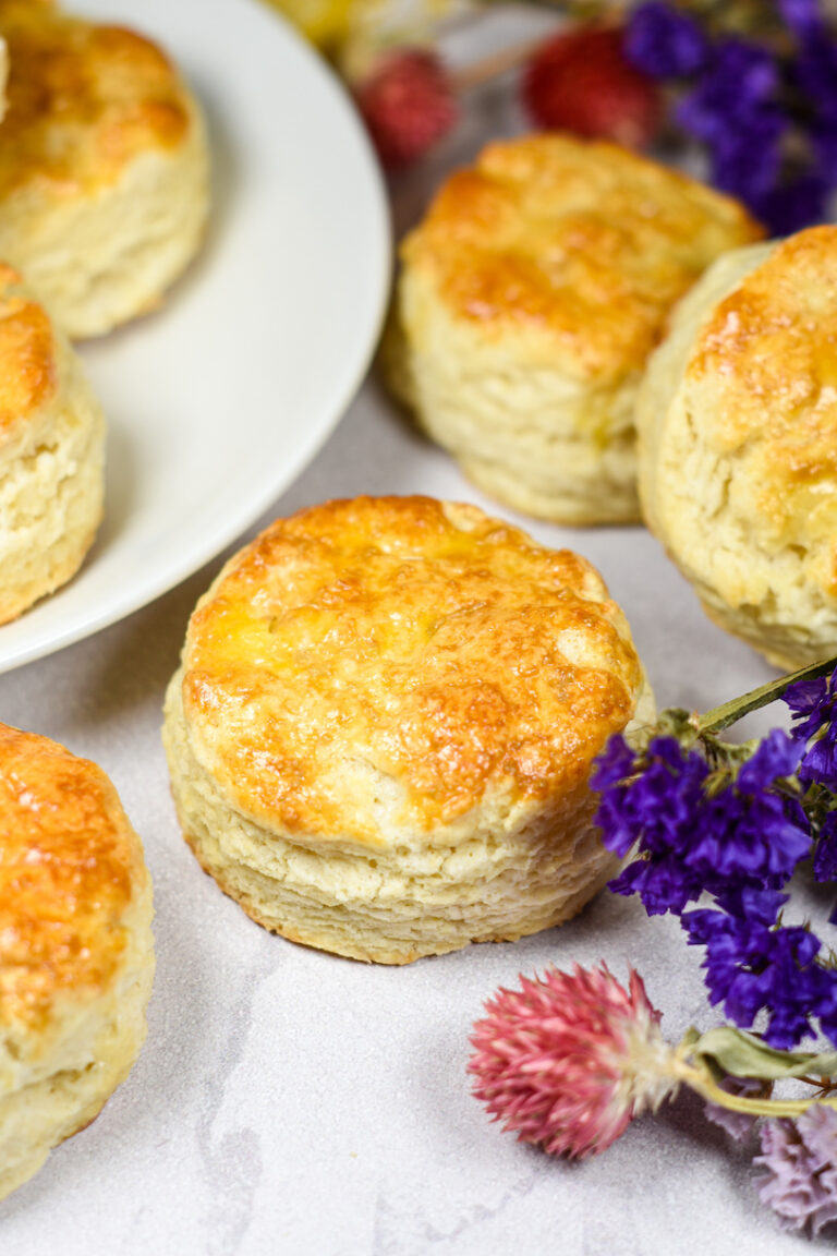 Scone Recipe (Classic British Scones) • baste cut fold