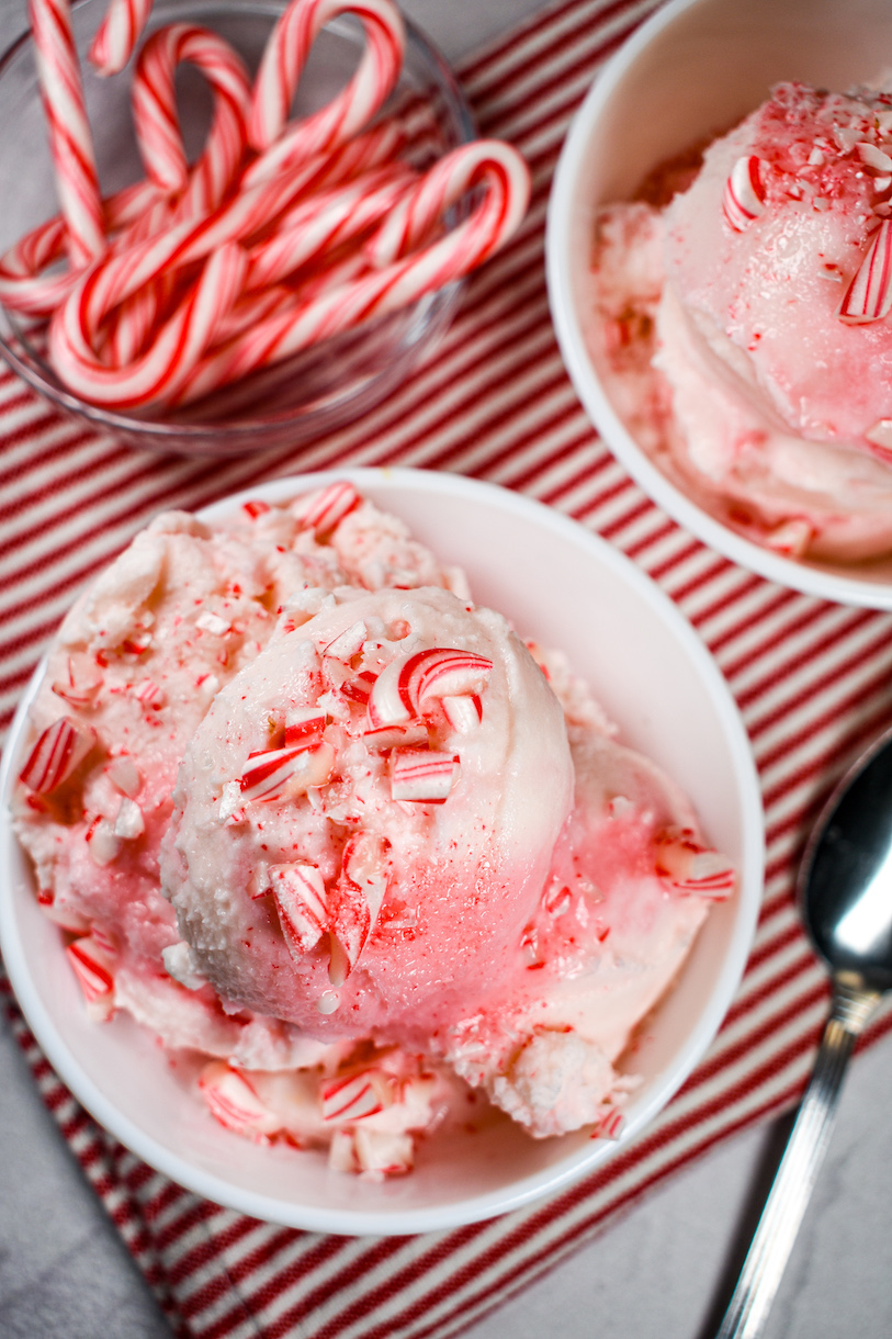 Peppermint Ice Cream Recipe • baste cut fold