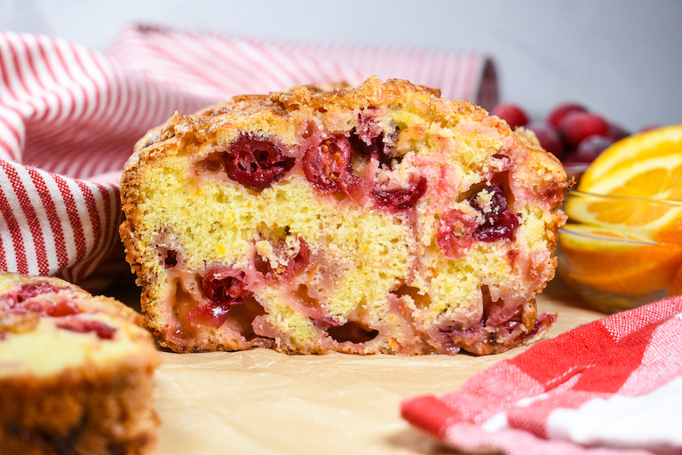 Cranberry Bread Recipe • baste cut fold