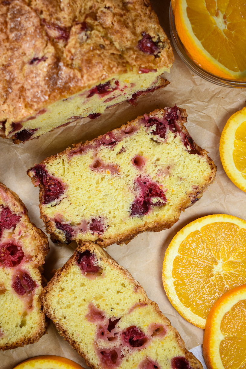 Cranberry Bread Recipe • baste cut fold