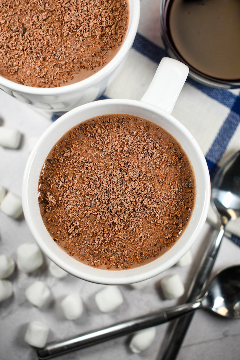 Blueberry Hot Chocolate • baste cut fold