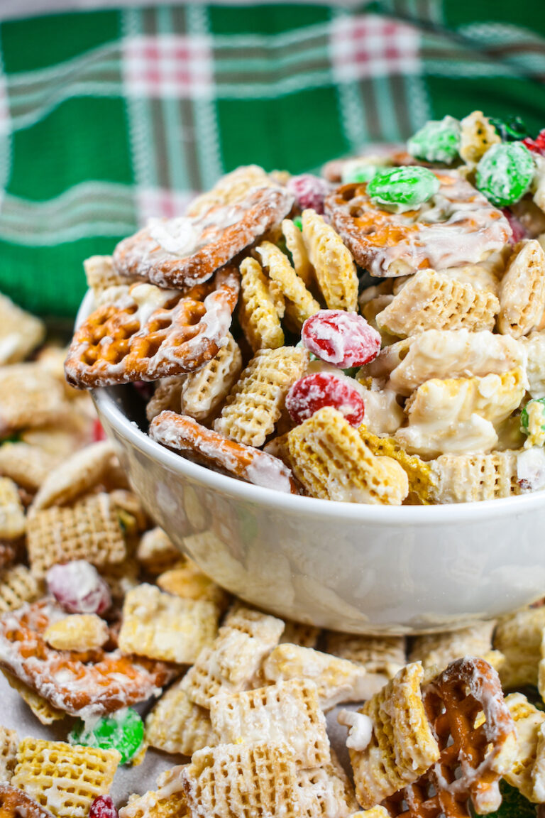 Christmas Chex Mix Recipe • baste cut fold