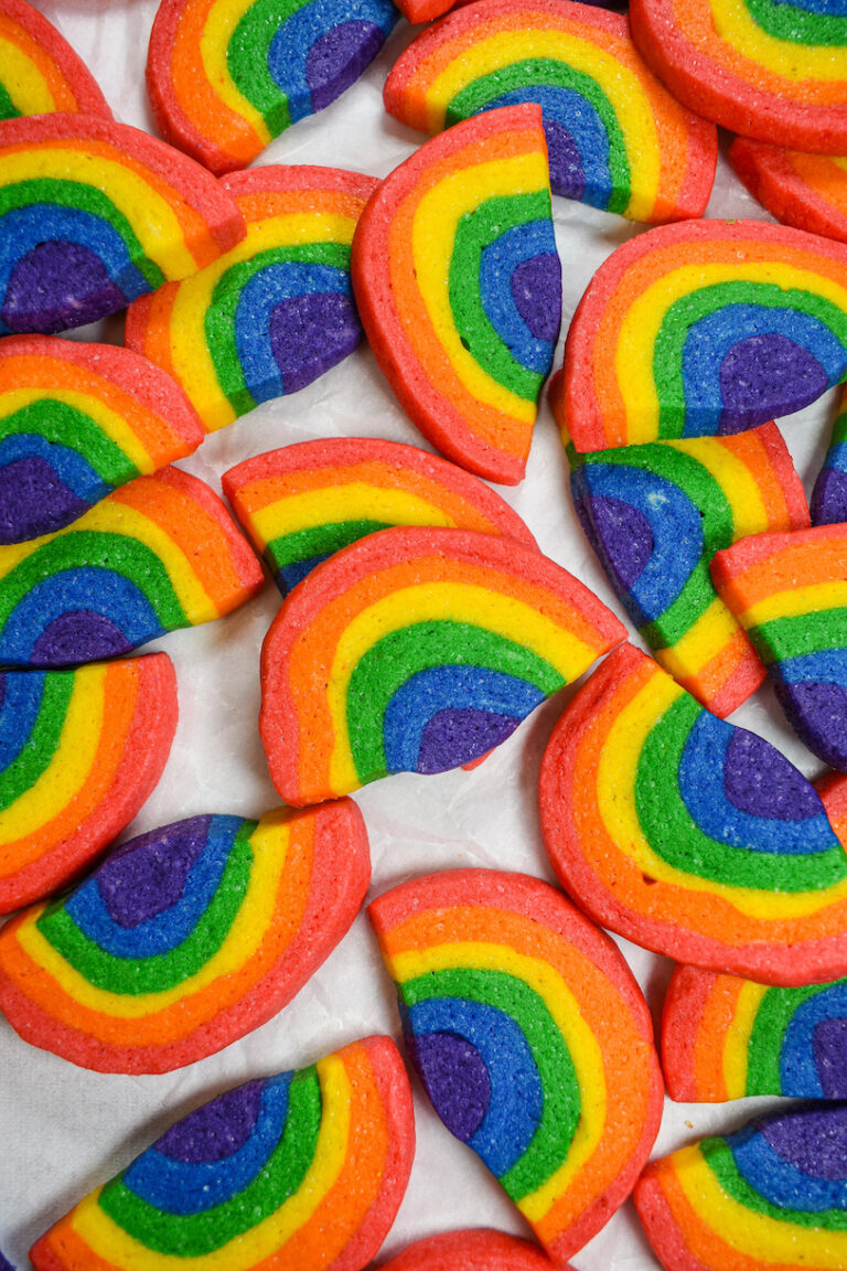 Rainbow Cookies • baste cut fold