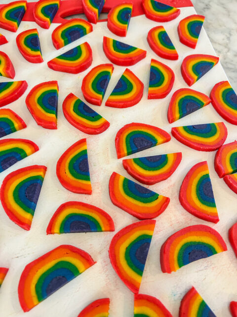 Rainbow Cookies • baste cut fold